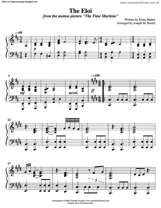 Super Partituras - The Eloi (The Time Machine) (Klaus Badelt)