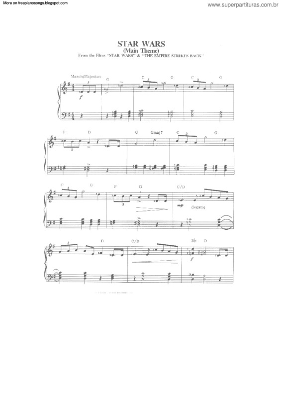 Super Partituras - The Empire Strikes Back (Main Theme) (Star Wars)