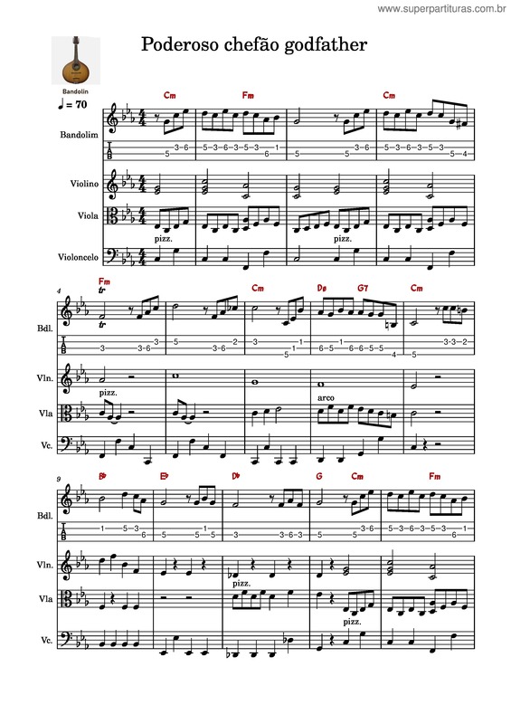 Super Partituras - The Godfather – Nino Rota Poderoso Chefão Godfather (Nino Rota)