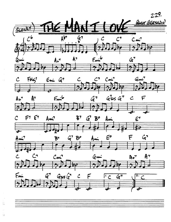 Super Partituras The Man I Love The Real Book Of Jazz Super Partituras The Man I Love The Real Book Of Jazz