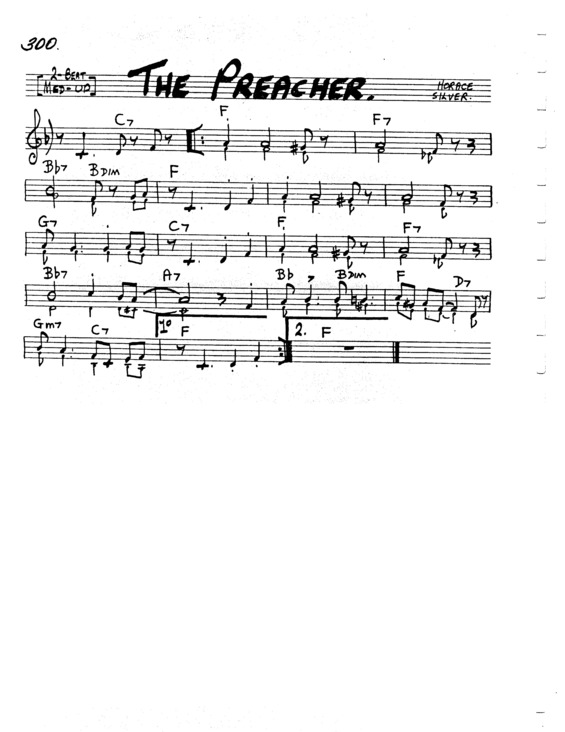 Super Partituras - The Preacher v.5 (The Real Book Of Jazz), com cifra