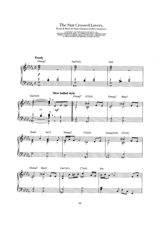 Super Partituras - The Star Crossed Lovers (Duke Ellington), com cifra