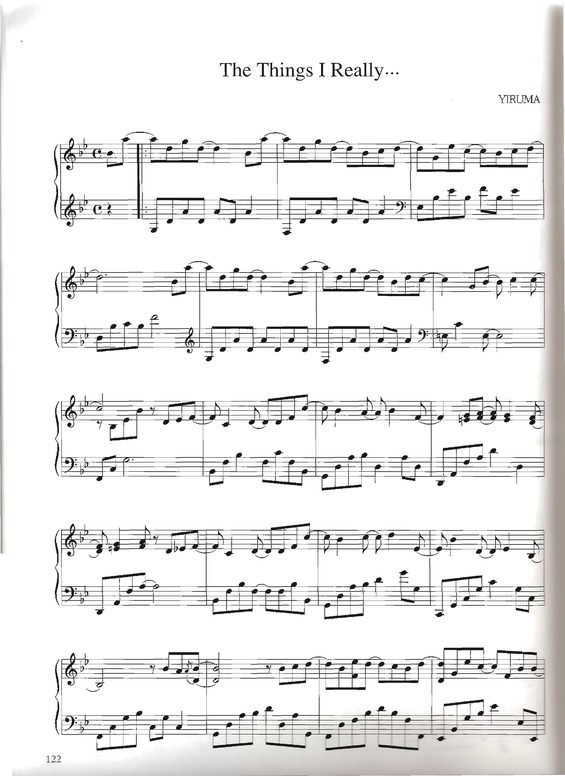 Super Partituras - The Things I Really (Yiruma), com cifra