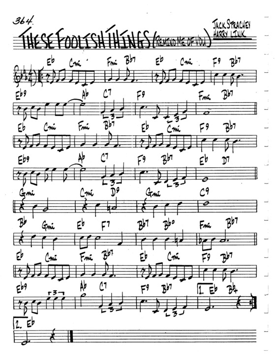 Super Partituras - These Foolish Things v.3 (The Real Book Of Jazz ...
