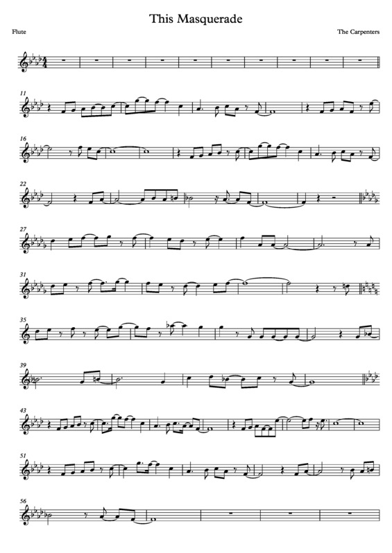 Super Partituras - This Masquerade v.6 (The Carpenters)
