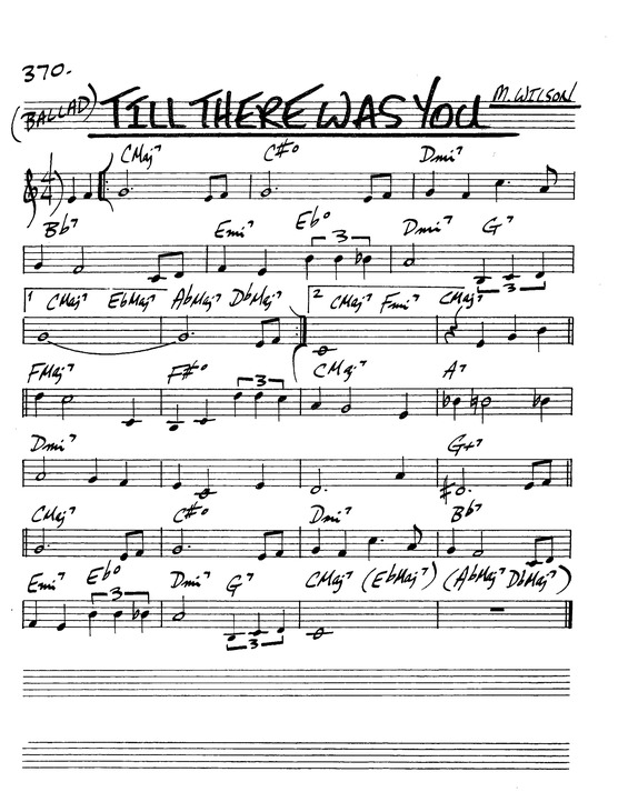 Super Partituras - Till There Was You v.2 (The Real Book Of Jazz)
