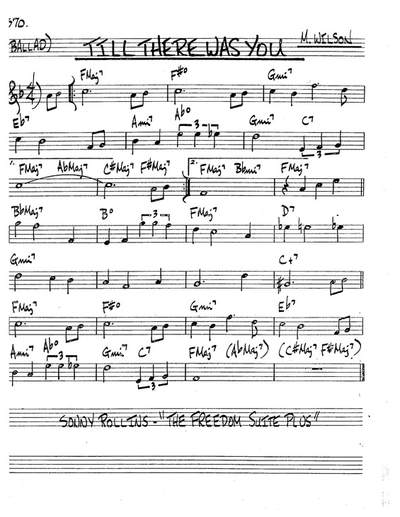 Super Partituras - Till There Was You v.3 (The Real Book Of Jazz)