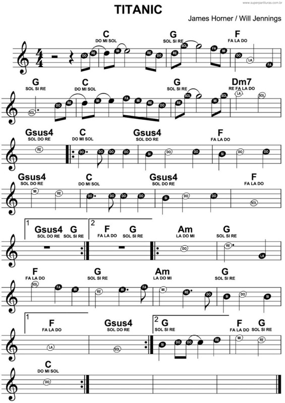 Super Partituras - Titanic v.3 (James Horner, Will Jennings), com cifra