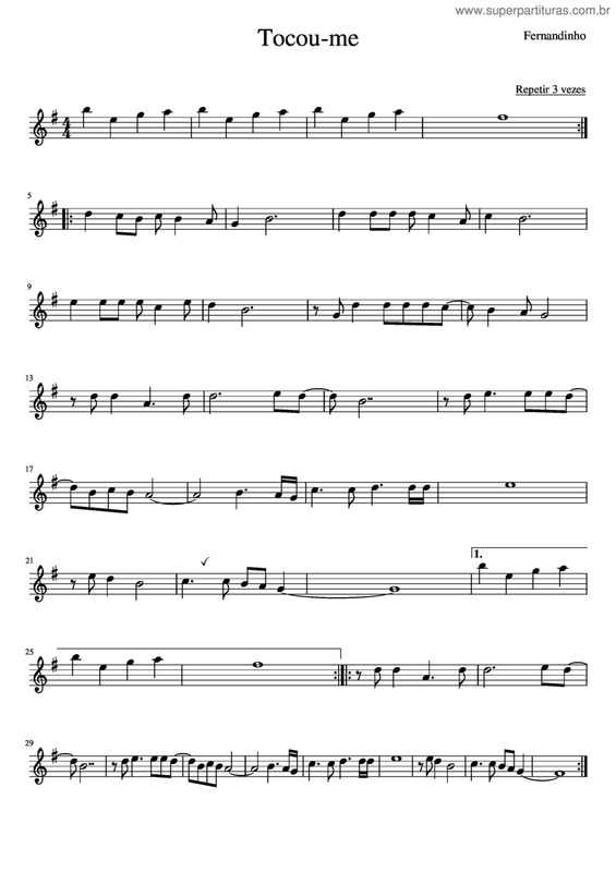 Super Partituras - Tocou-me v.2 (Fernandinho)