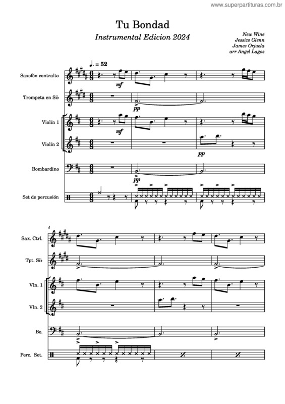 Super Partituras - Tu Bondad – New Wine (New Wine)