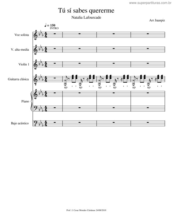 Super Partituras - Tú Sí Sabes Quererme – Natalia Lafourcade (Desconhecido)