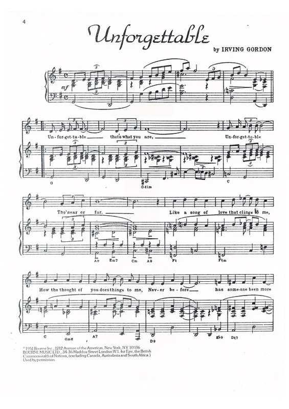 Super Partituras - Unforgettable v.6 (Nat King Cole), com cifra