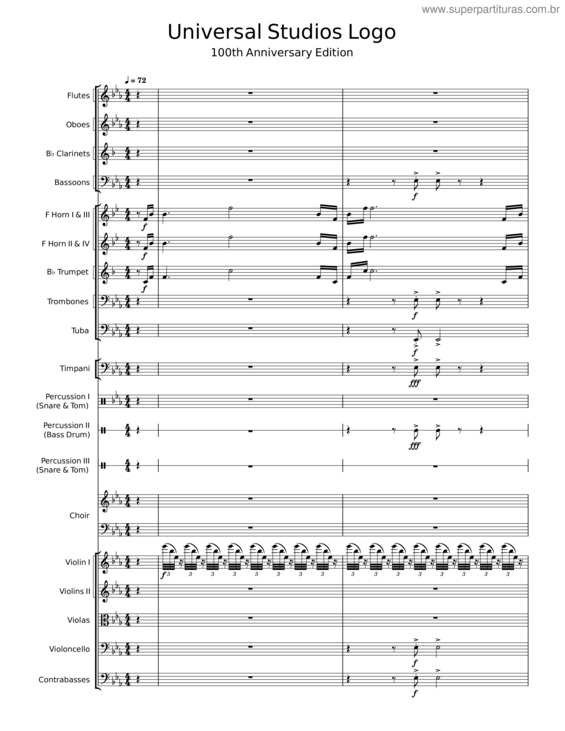 Super Partituras - Universal Studios Logo (Desconhecido)