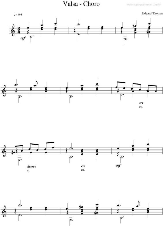 Super Partituras - Valsa - Choro (Edgard Thomas)