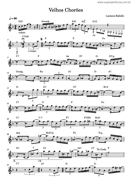 Super Partituras - Velhos Choroes v.6 (Luciana Rabello)