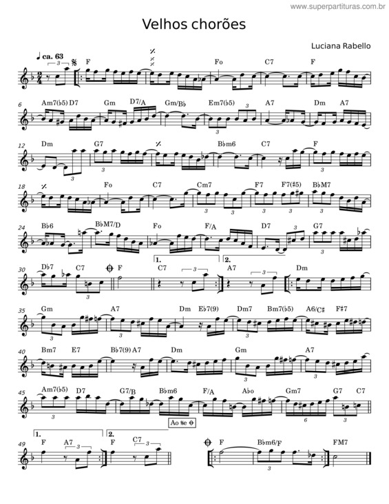 Super Partituras - Velhos Choroes v.8 (Luciana Rabello)