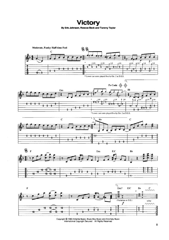 Super Partituras - Victory v.2 (Eric Johnson), com cifra