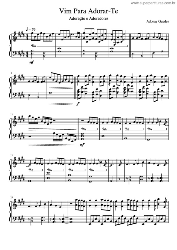 Super Partituras - Vim Para Adorar-Te v.8 (Adoração e Adoradores)