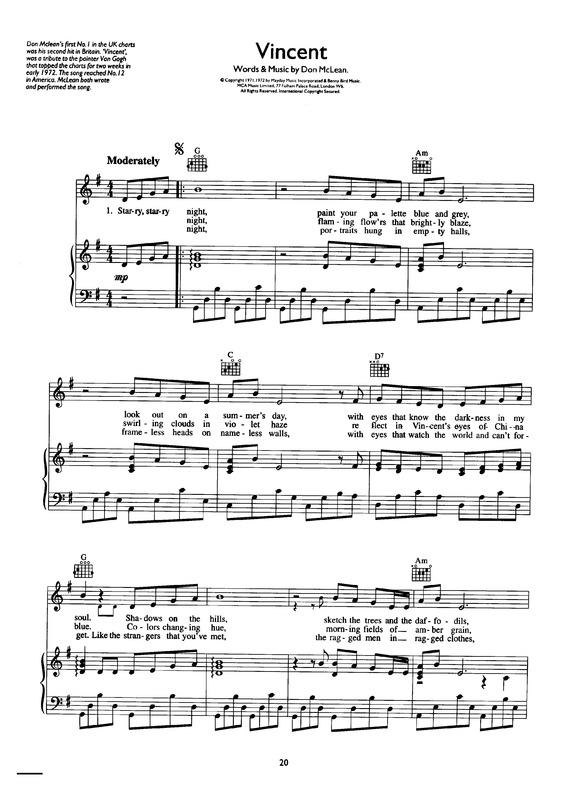 Super Partituras - Vincent v.2 (Don McLean), com cifra