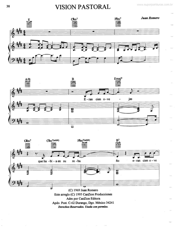 Super Partituras - Vision Pastoral (Marcos Witt, Juan Romero), com cifra