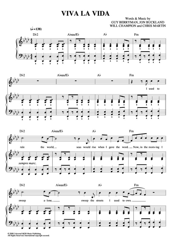 Super Partituras - Viva la Vida v.14 (Coldplay), com cifra