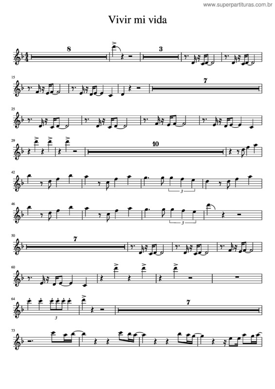 Super Partituras - Vivir Mi Vida v.5 (Marc Anthony)