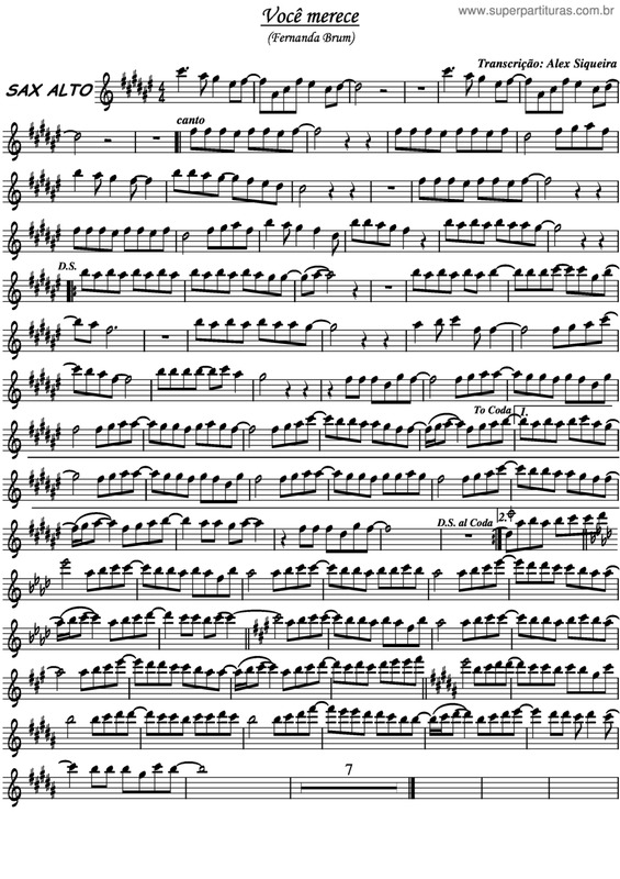 Super Partituras - Voce Merece (Fernanda Brum)