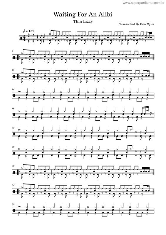 Super Partituras - Waiting For An Alibi – Thin Lizzy (Thin Lizzy)