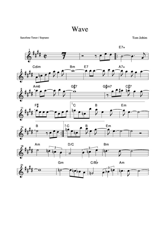 Super Partituras - Wave v.5 (Tom Jobim)