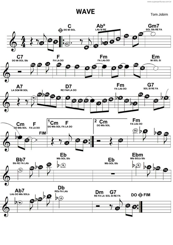 Super Partituras Wave V 9 Tom Jobim Com Cifra