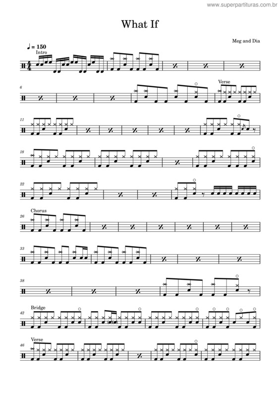 Super Partituras - What If v.5 (Meg & Dia)