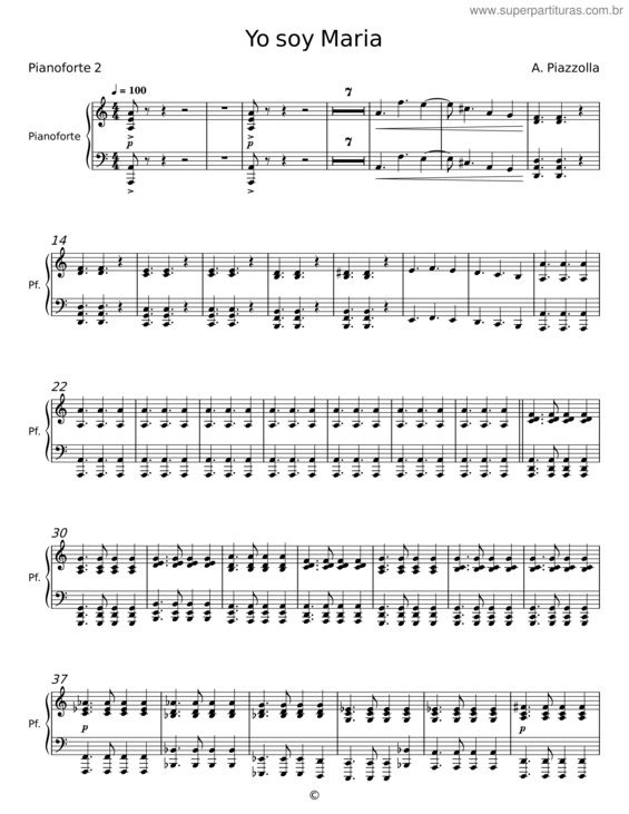 Super Partituras - Yo Soy Maria – Astor Piazzolla v.10 (Astor Piazzolla)
