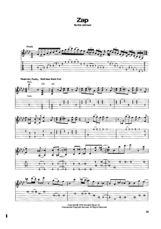 Super Partituras - Zap (Eric Johnson), com cifra